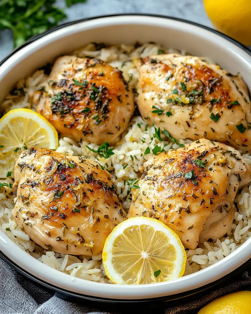 Slow Cooker Lemon Herb Chicken and Rice: Easy Comfort Food ...